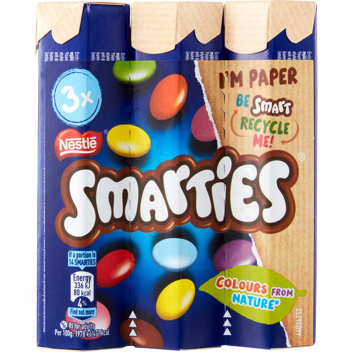 Smarties maxi tubo trio ripieni cioccolato al latt NESTLÈ 3 X 34 G ...