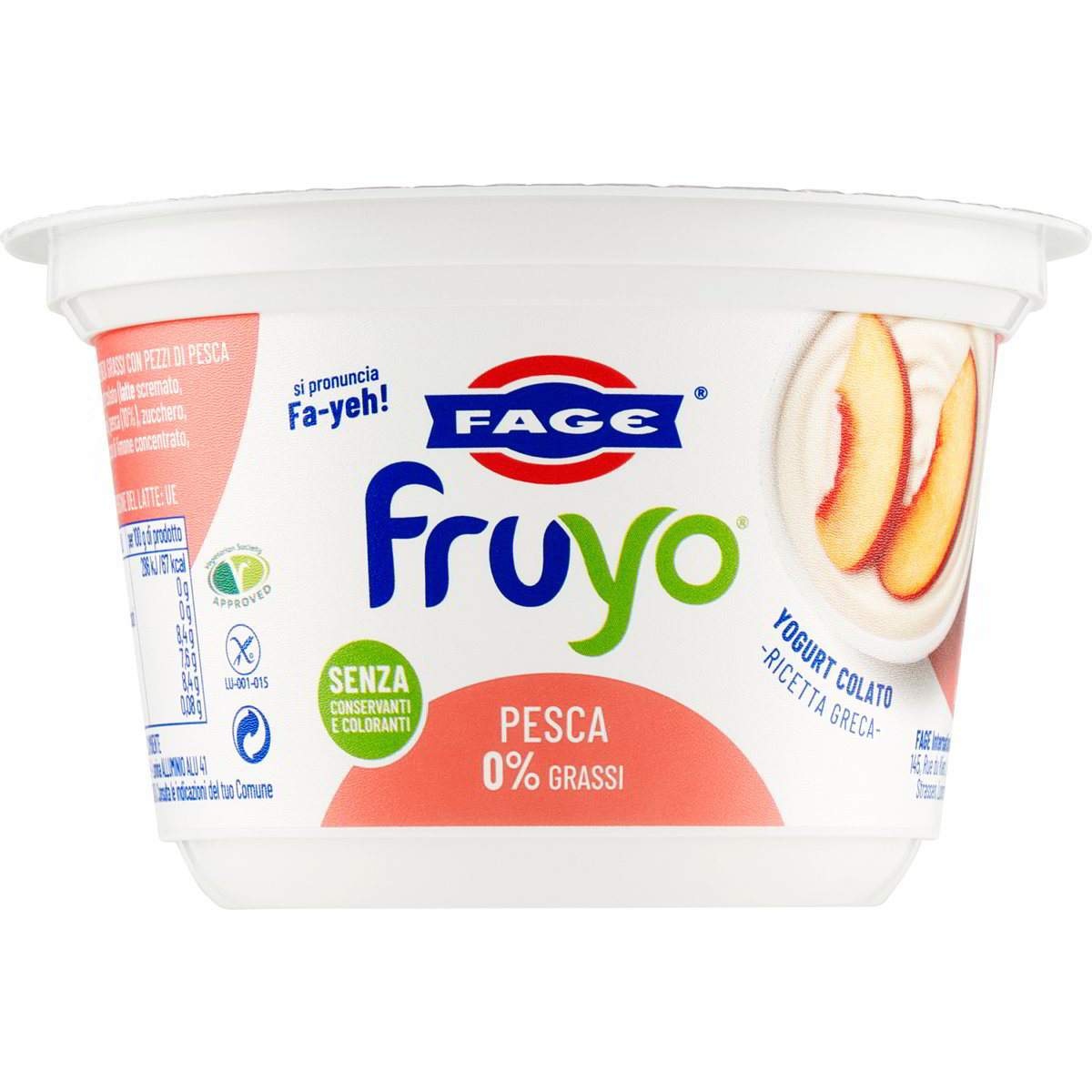 Yogurt colato fruyo con pezzi di pesca 0% grassi FAGE 150 G - Coop Shop