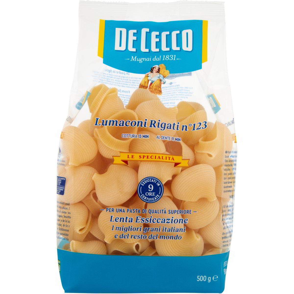Lumaconi rigati n.123 DE CECCO 500 G - Coop Shop