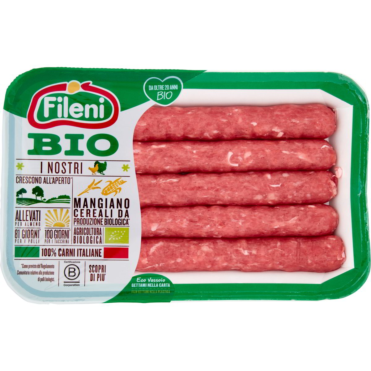 Salsiccia di pollo e tacchino FILENI 300 G - Coop Shop