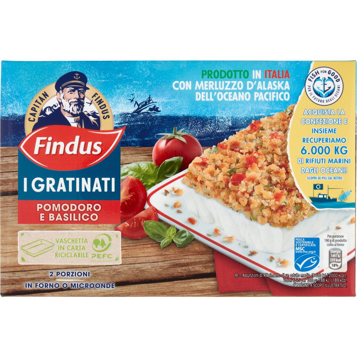 Merluzzo panato d'Alaska con pomodoro e basilico FINDUS 380 G - Coop Shop