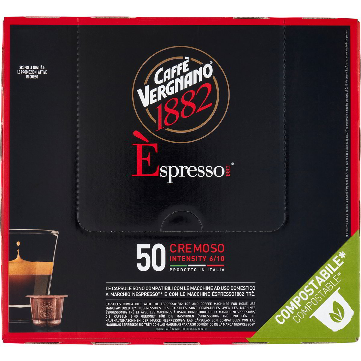 Capsule caffè espresso cremoso x50 VERGNANO - NESPRESSO 250 G - Coop Shop