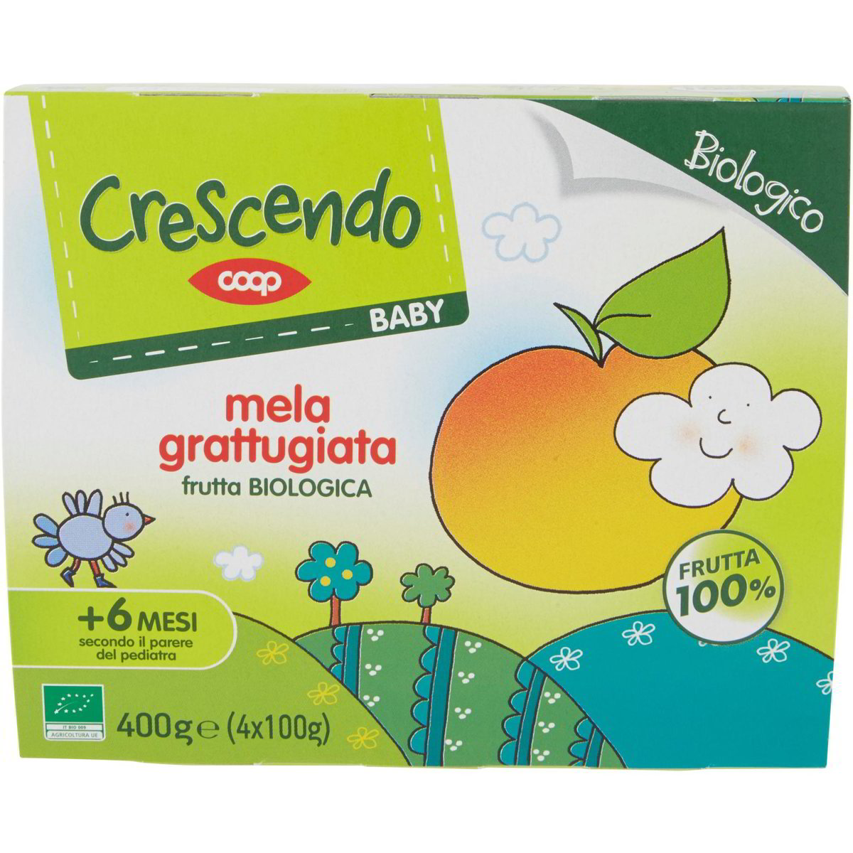 Omogeneizzato frutta grattugiata mela COOP - CRESCENDO 4 X 100 G - Coop ...