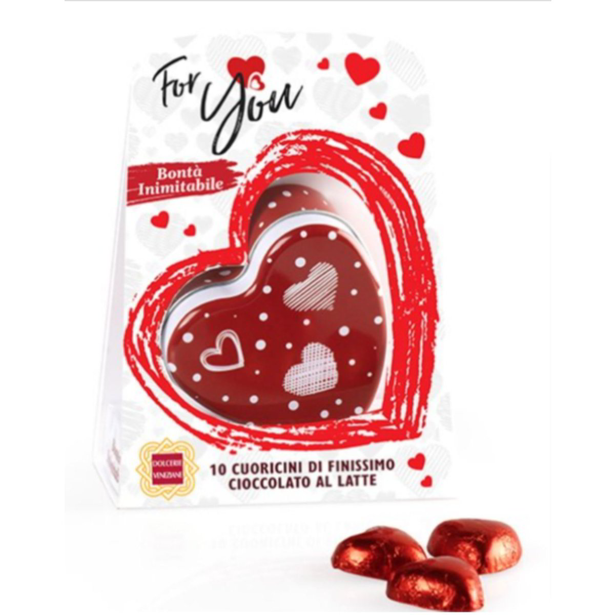 Cioccolatini di cioccolato al latte cuore di latta DOLCERIE VENEZIANE ...