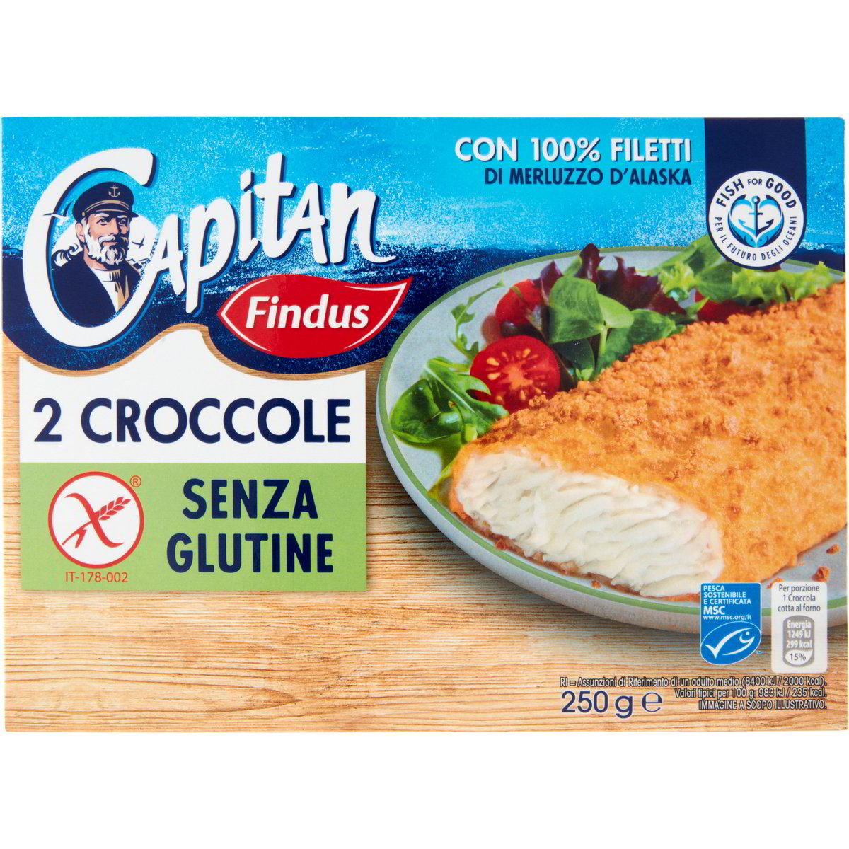 Merluzzo croccole x2 CAPITAN FINDUS 250 G - Coop Shop