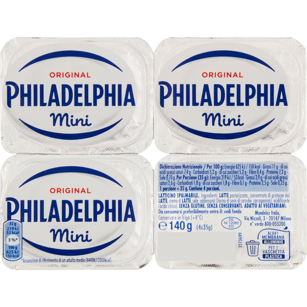 Formaggio spalmabile original mini PHILADELPHIA 4 X 35 G - Coop Shop