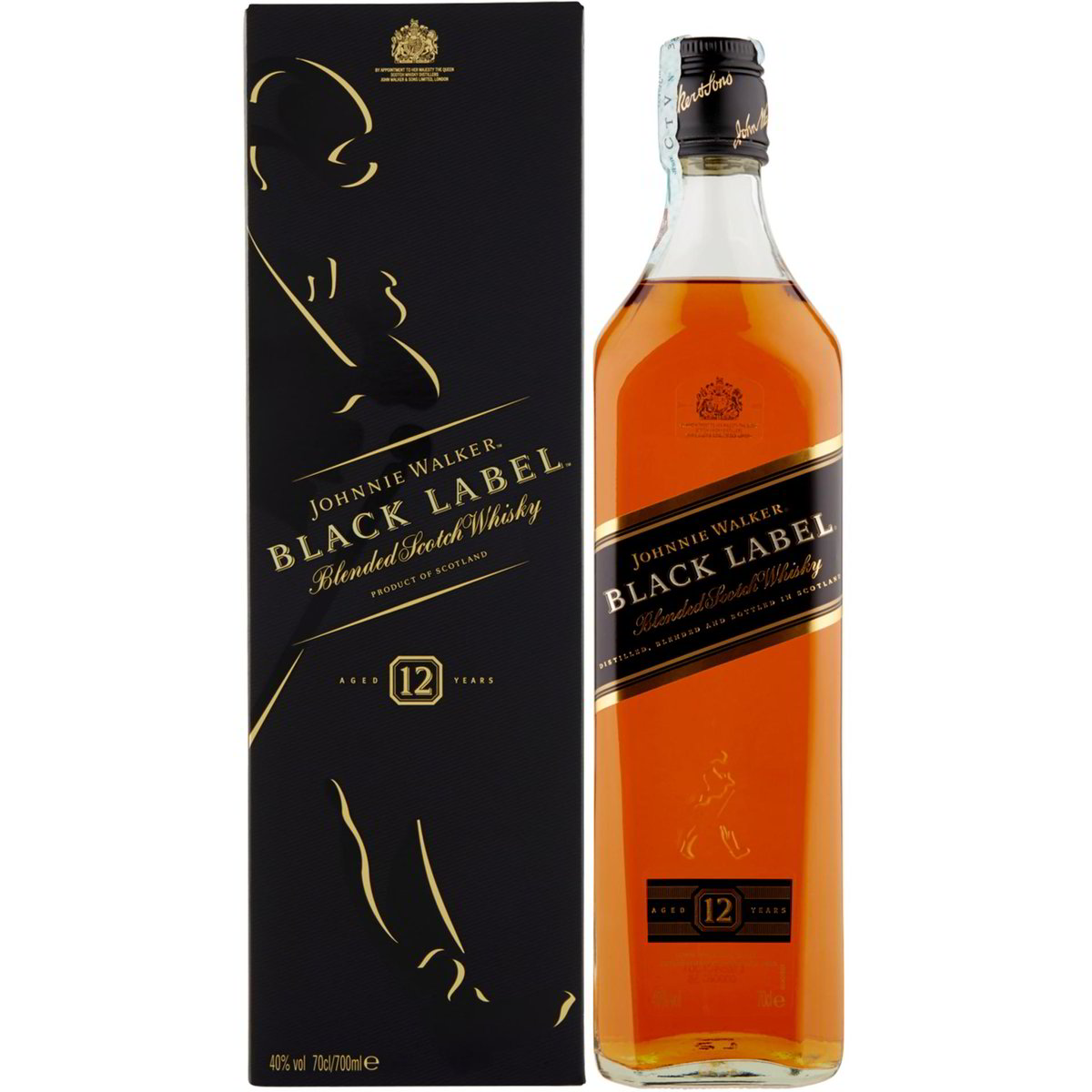 Whisky scotch black label blended JOHNNIE WALKER 700 ML - Coop Shop