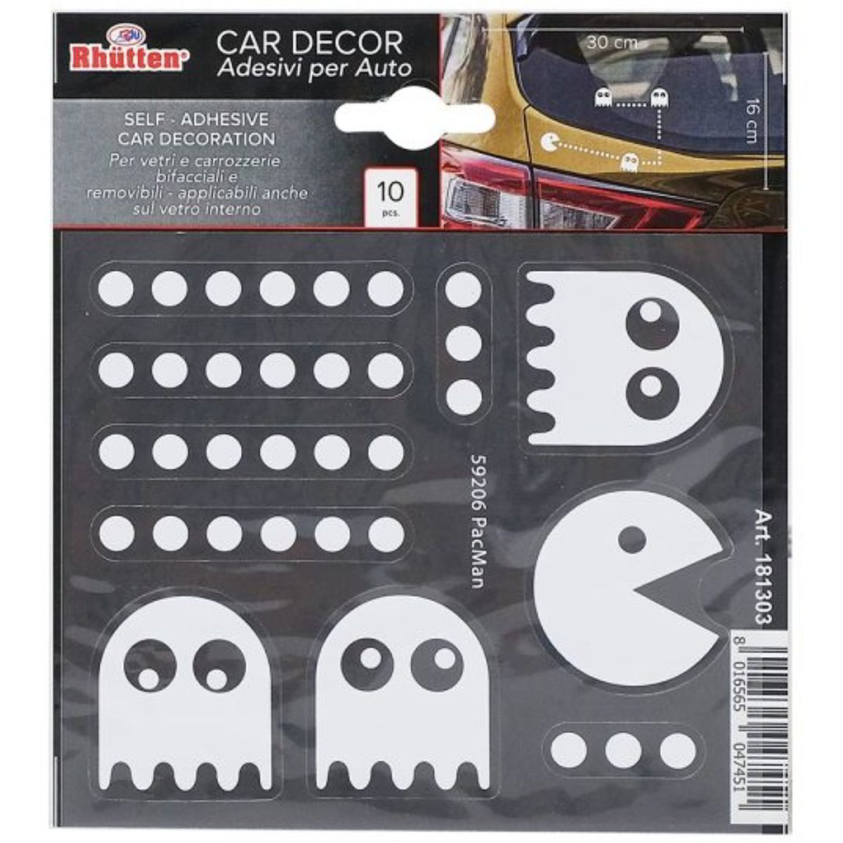 Automobile adesivo pac-man RHUTTEN 1 PZ - Coop Shop