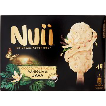 Stecco gelato cioccolato bianco e vaniglia NUII 4 X 67 G - Coop Shop