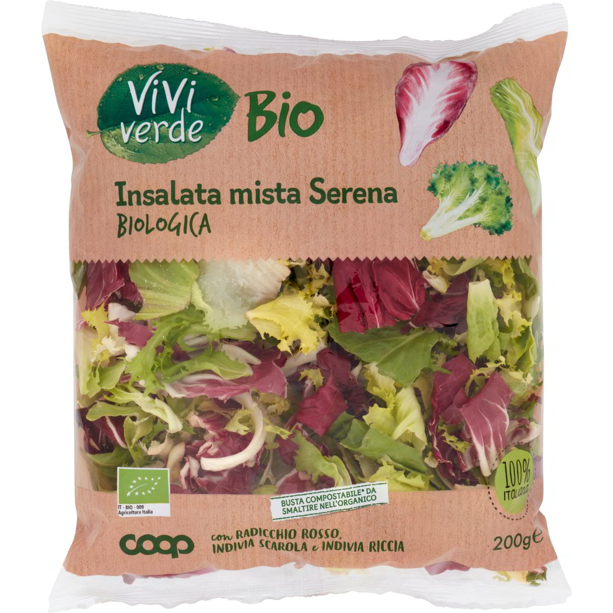Insalata radicchio rosso/indivia scarola e riccia COOP - VIVI VERDE 200 ...