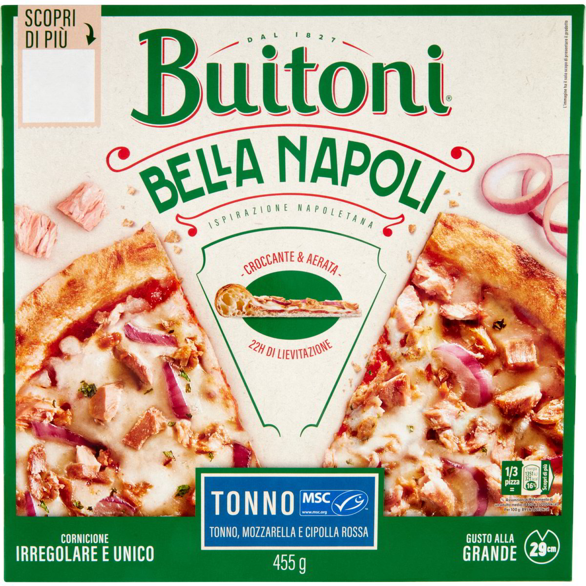 Pizza al tonno e cipolla rossa bella napoli BUITONI 455 G - Coop Shop