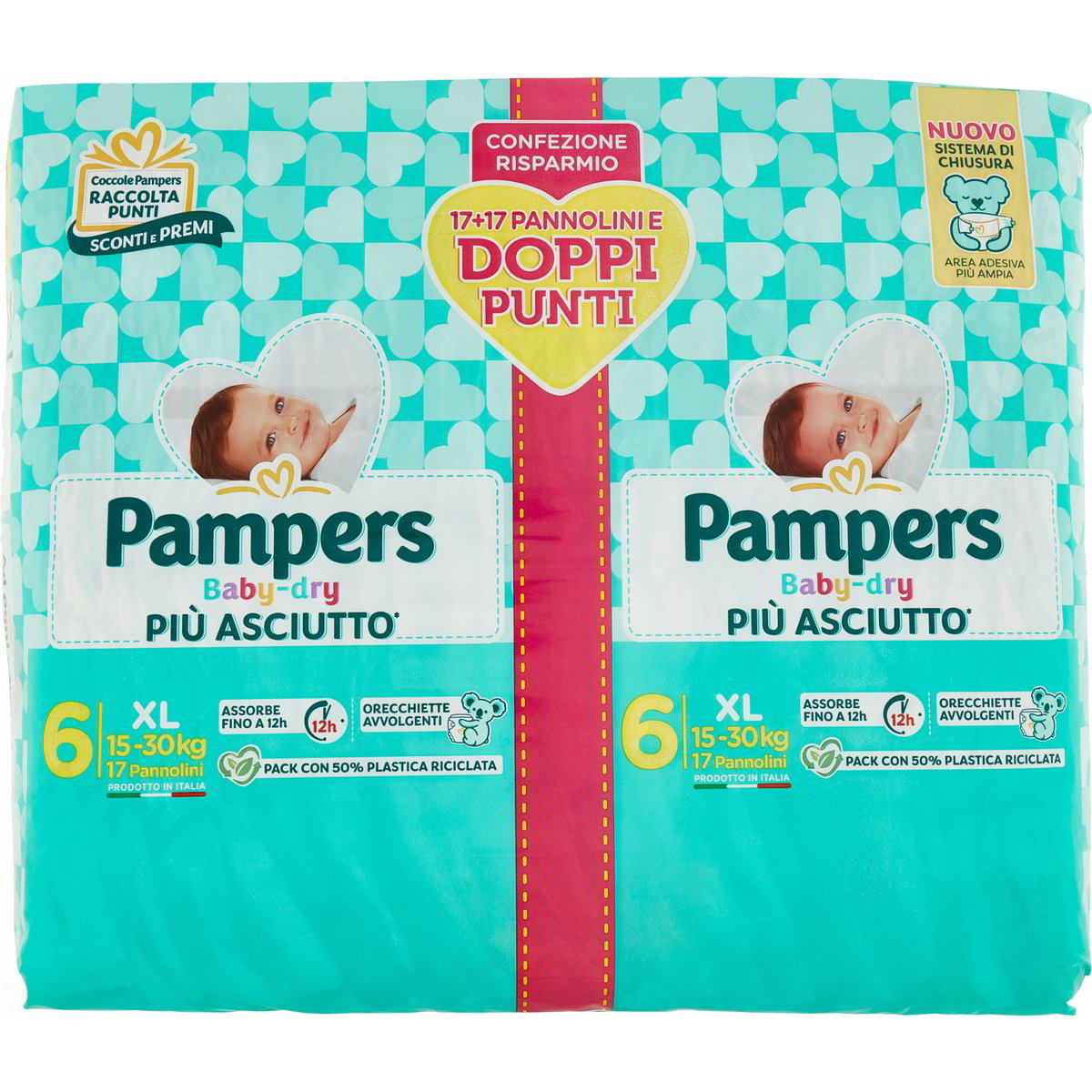 Pannolini più asciutto tg.6 xl 15-30 kg x34 PAMPERS 1 PZ - Coop Shop