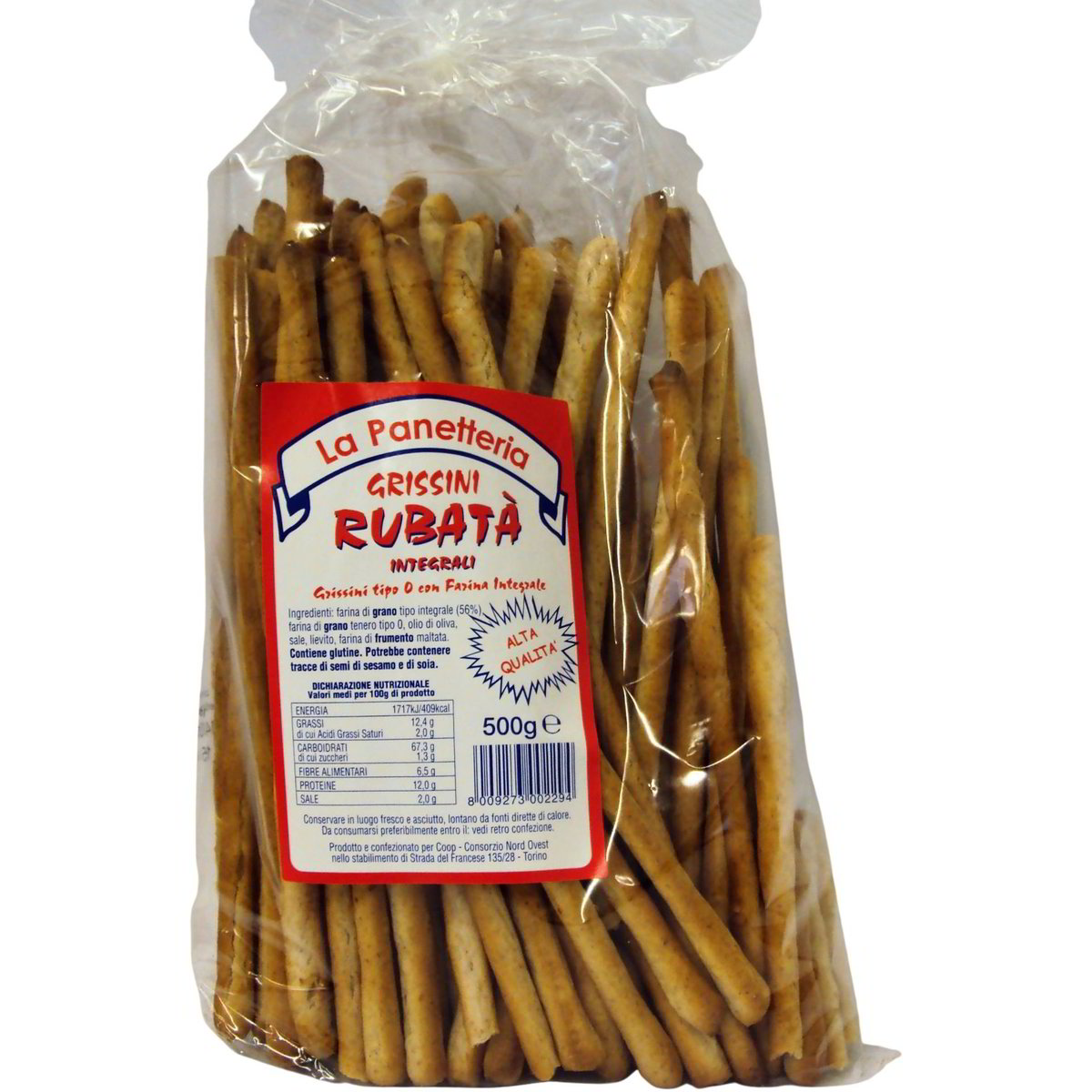 Grissini rubatà integrali LA PANETTERIA 500 G - Coop Shop