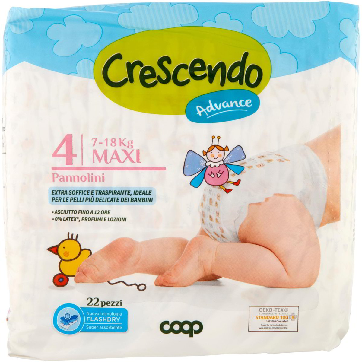 Pannolini 7-18 kg maxi x22 COOP - CRESCENDO 1 PZ - Coop Shop
