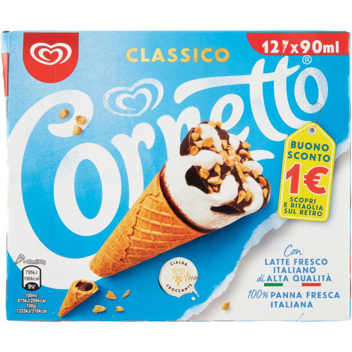 Cornetto classico ALGIDA 12 X 60 G - Coop Shop