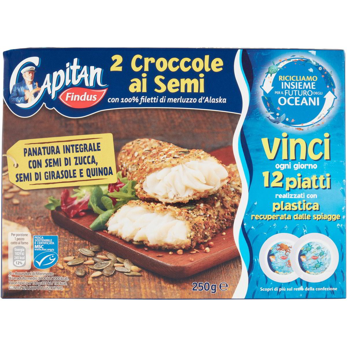 Merluzzo croccole ai semi x2 CAPITAN FINDUS 250 GR - Coop Shop