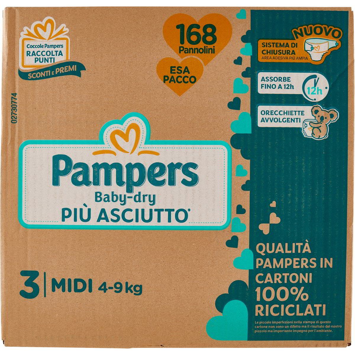Pannolini baby dry tg.3 midi kg 4-9 x168 PAMPERS 1 PZ - Coop Shop