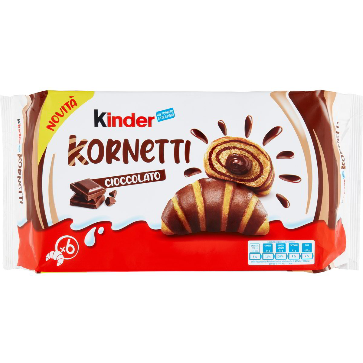 Cornetti al cioccolato kinder x6 FERRERO 252 G - Coop Shop