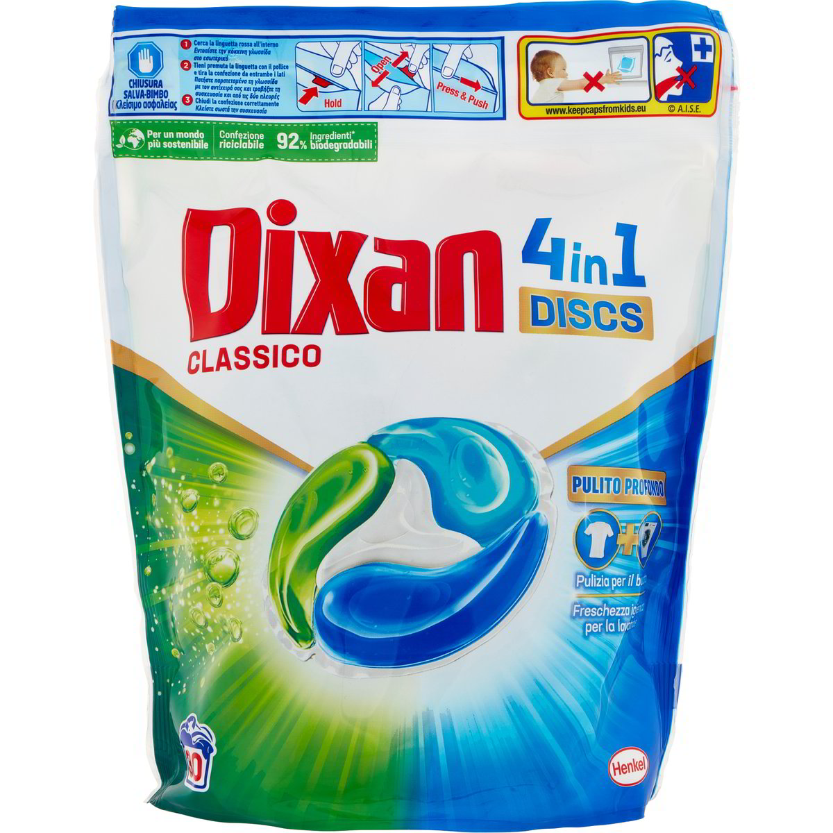 Detersivo lavatrice 4in1 discs classico 30 lavaggi DIXAN 750 G - Coop Shop