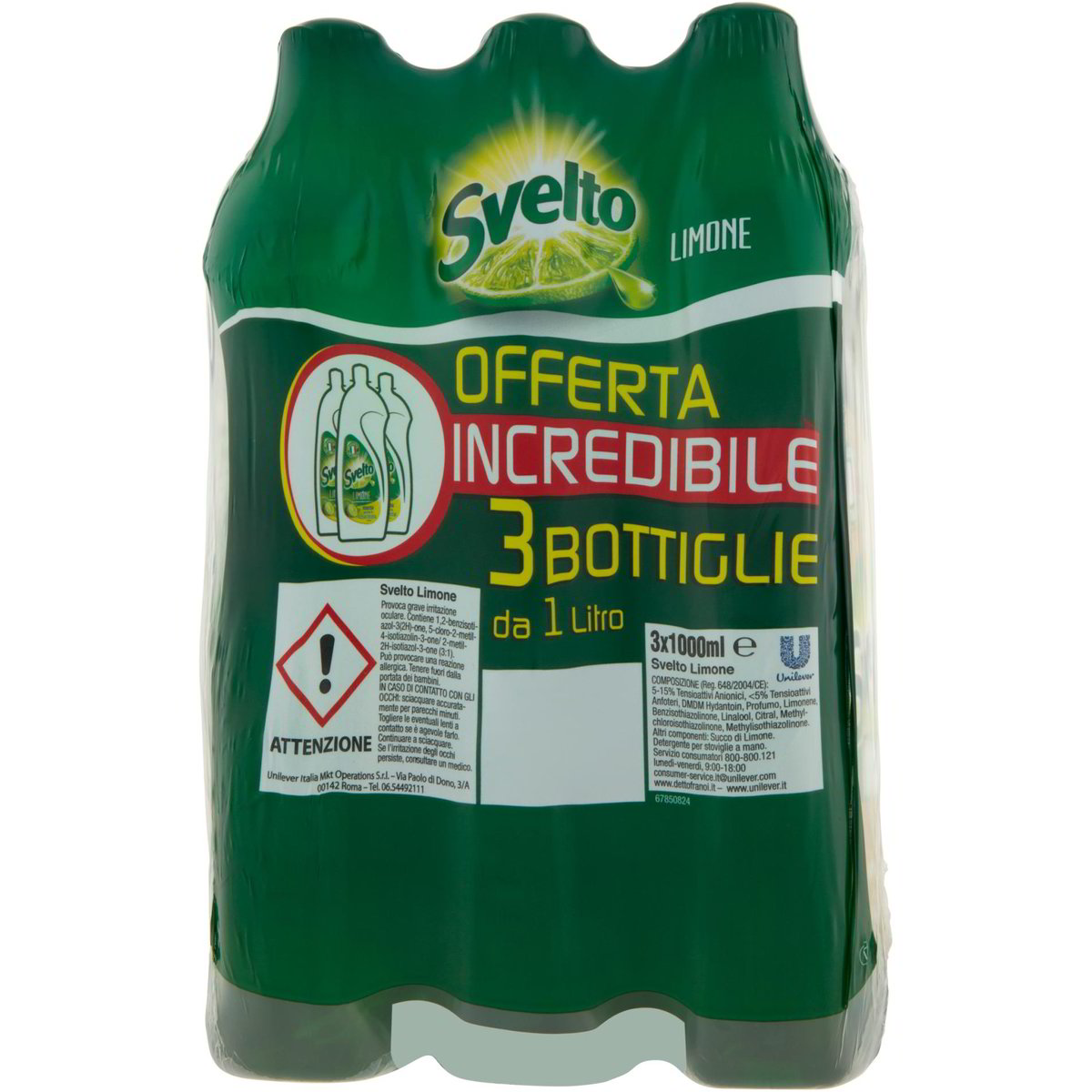 Detersivo stoviglie liquido al limone SVELTO 3 X 1000 ML - Coop Shop