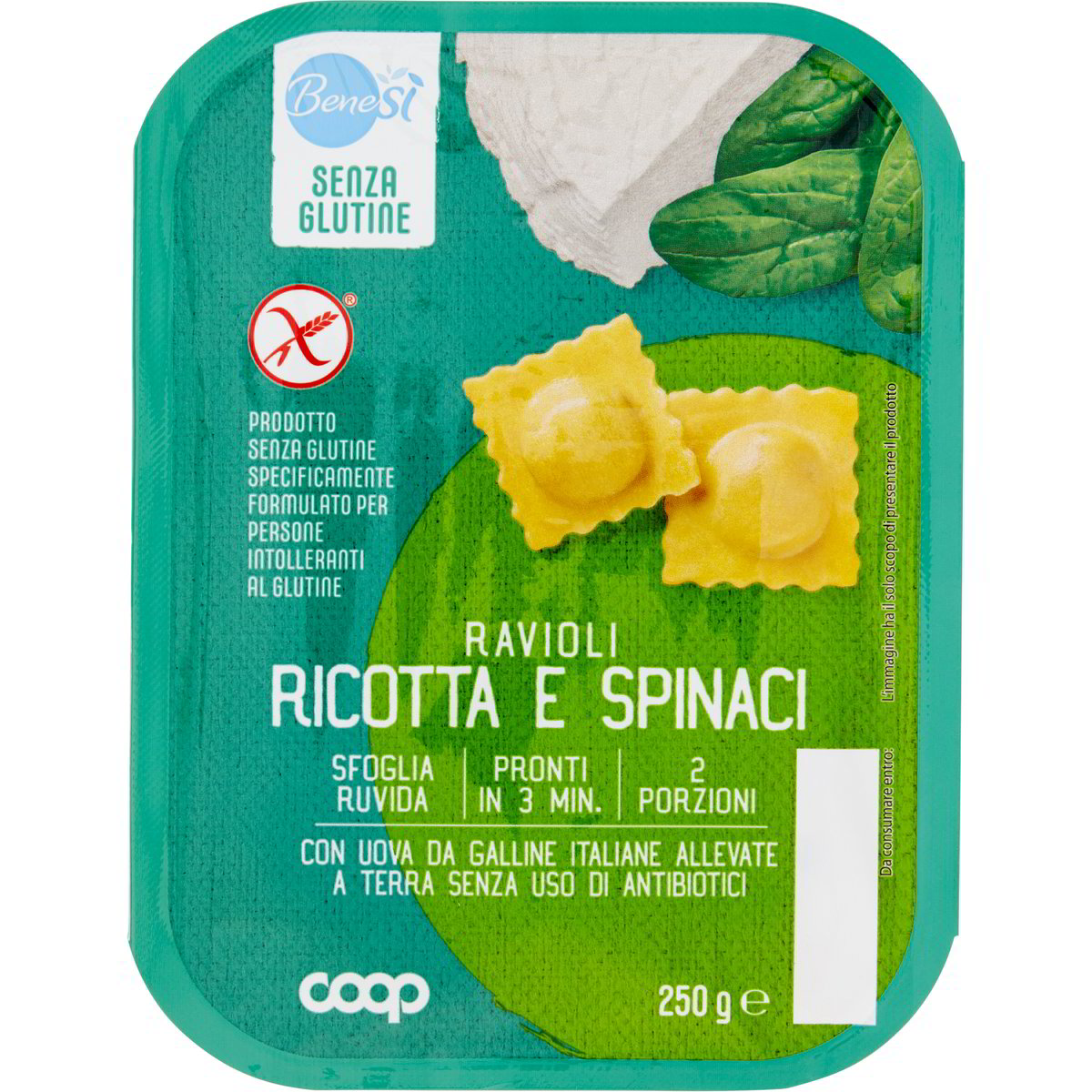 Ravioli ricotta e spinaci COOP - BENE SI' 250 G - Coop Shop