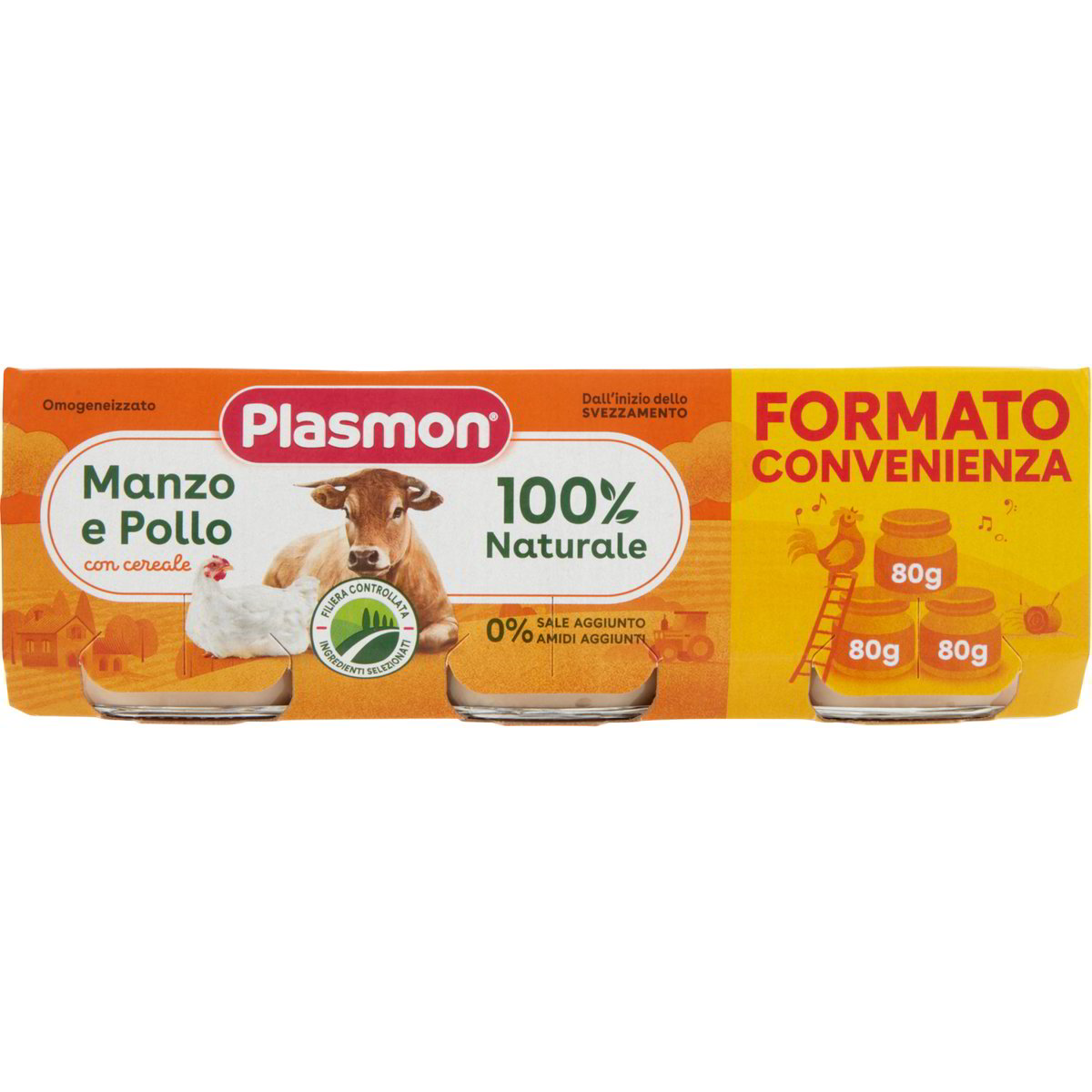 Omogeneizzato manzo/pollo/cereali PLASMON 240 G - Coop Shop