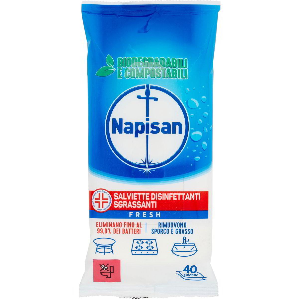 Salviette multisuperfici igienizzanti fresh x40 NAPISAN 1000 ML - Coop Shop