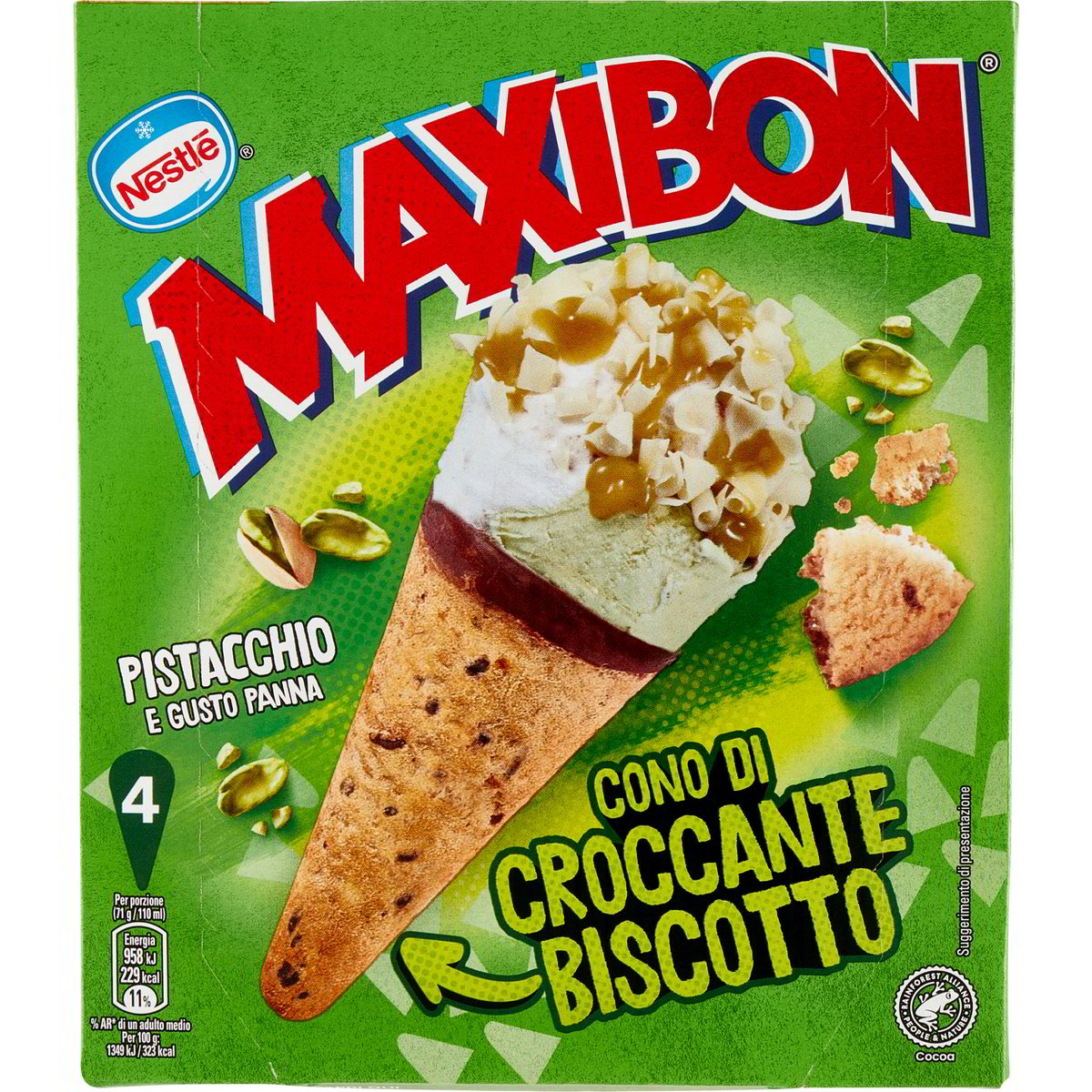 Cono gelato maxibon pistacchio x4 NESTLÉ 284 G - Coop Shop