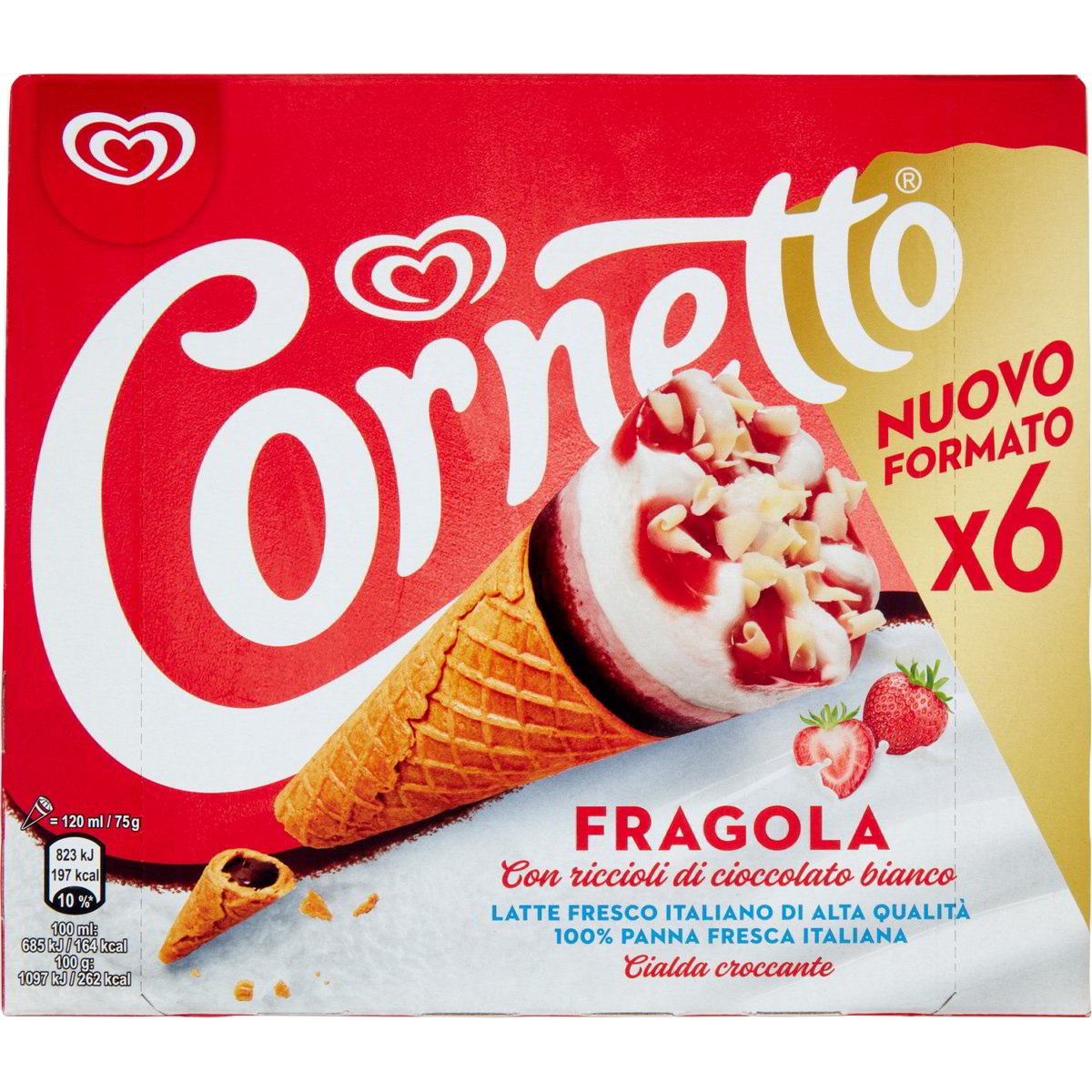 Cornetto alla fragola x6 ALGIDA 450 G - Coop Shop