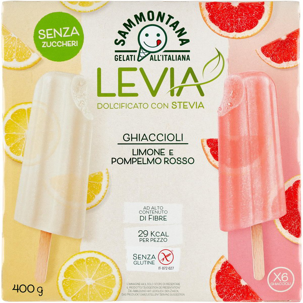 Ghiaccioli limone e pompelmo rosso x6 SAMMONTANA 400 G - Coop Shop
