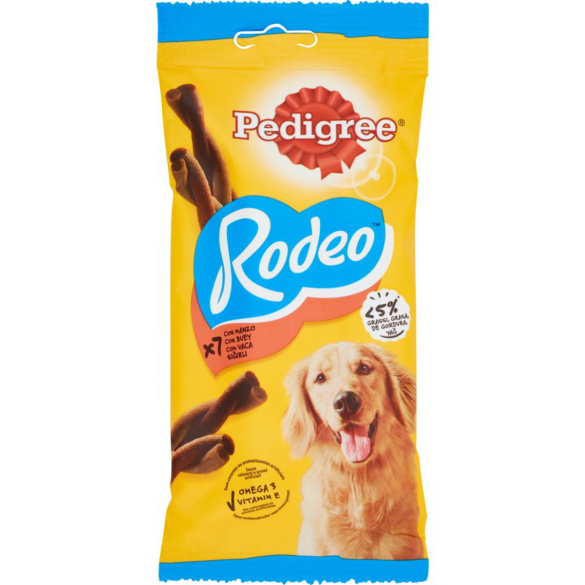 Alimenti per cani rodeo x7 con manzo PEDIGREE 123 G - Coop Shop