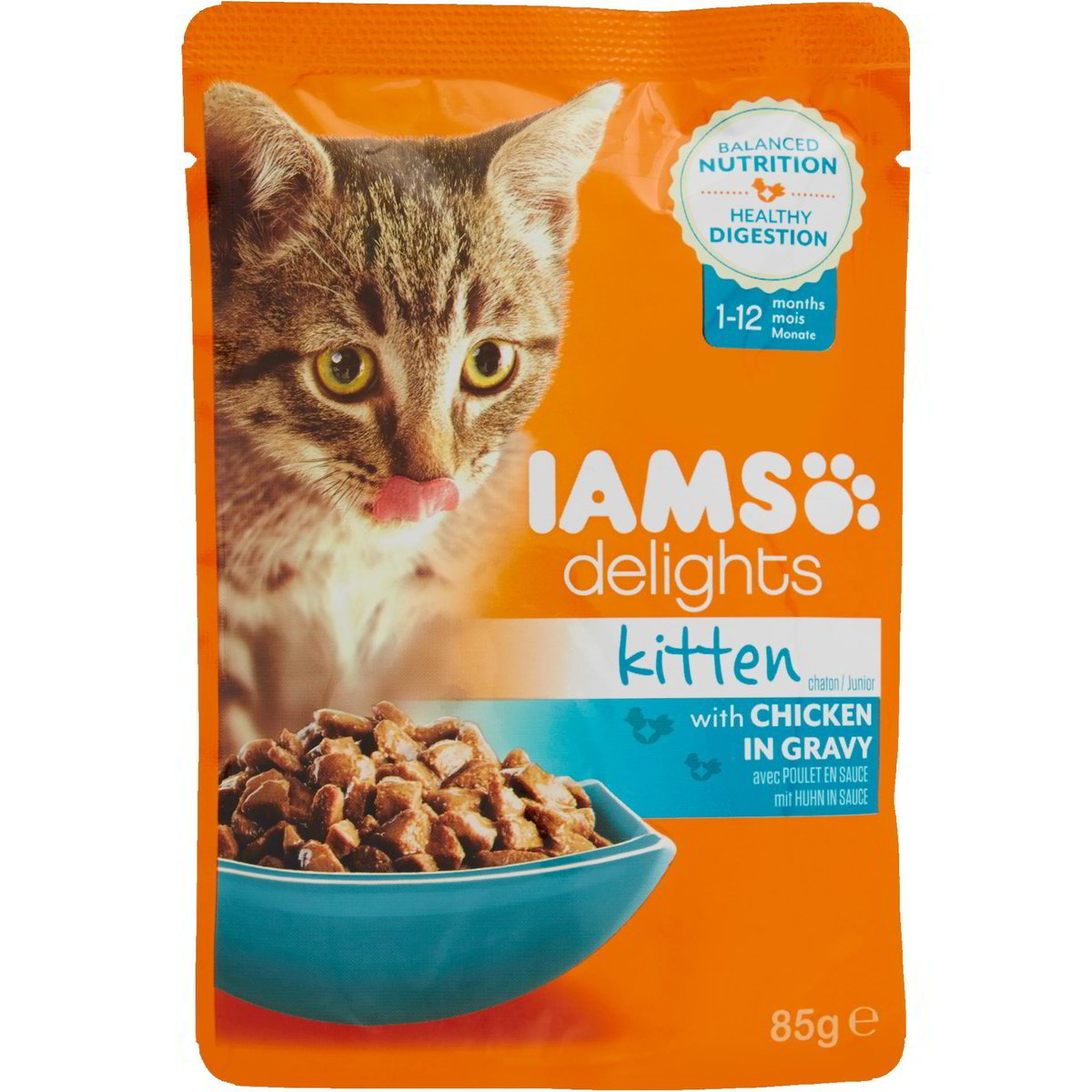 Alimento per gatti kitten delight con pollo salsa IAMS 85 G - Coop Shop