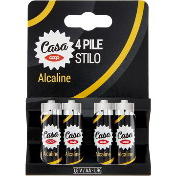 Pile stilo aa alcaline 1,5v - lr6 COOP - CASA 1 PZ - Coop Shop
