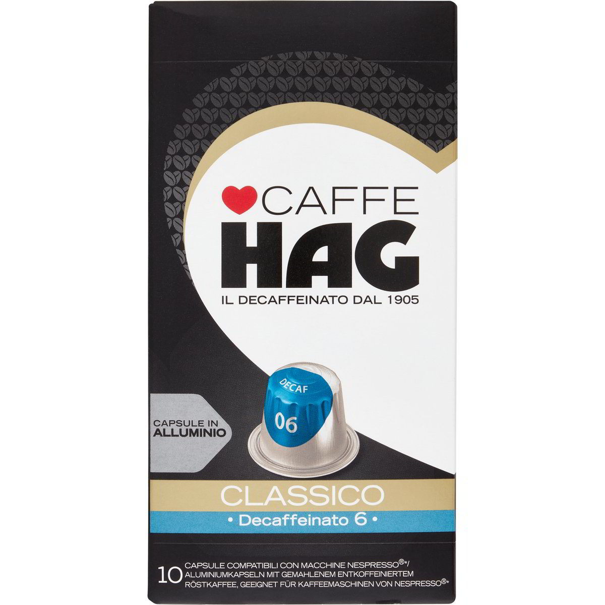 Capsule caffè decaffeinato x10 HAG - NESPRESSO 52 G - Coop Shop