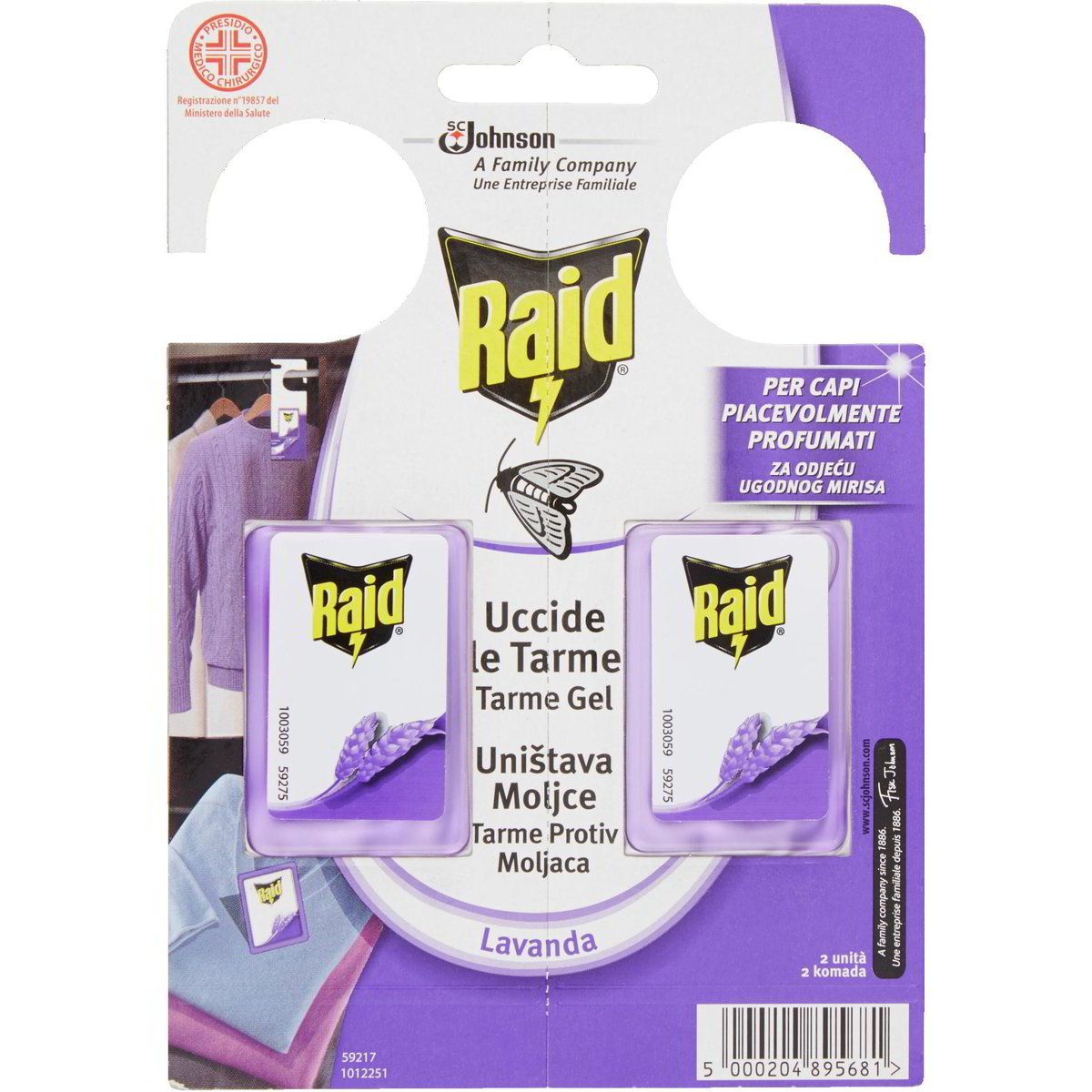 Antitarme gel lavanda RAID 2 X 3 G - Coop Shop