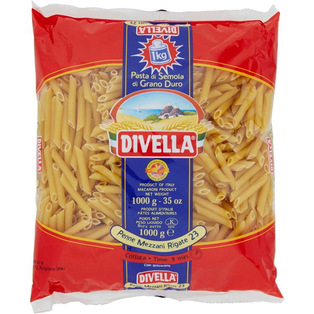 Penne mezzani rigate DIVELLA 1000 G - Coop Shop