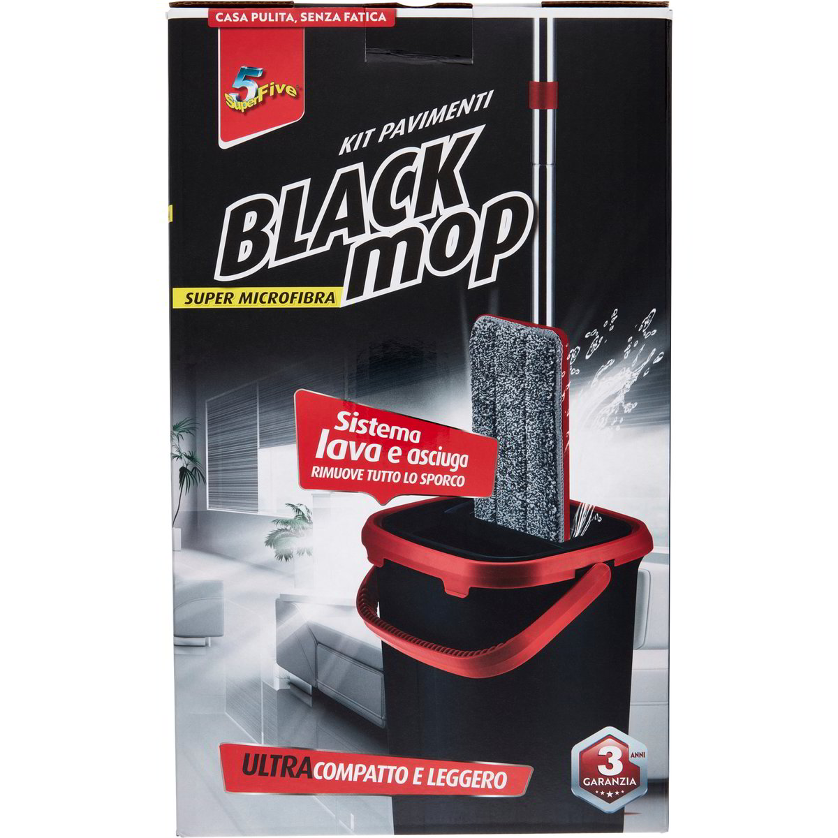 Mocio black mop kit pavimenti SUPER FIVE 1 PZ - Coop Shop
