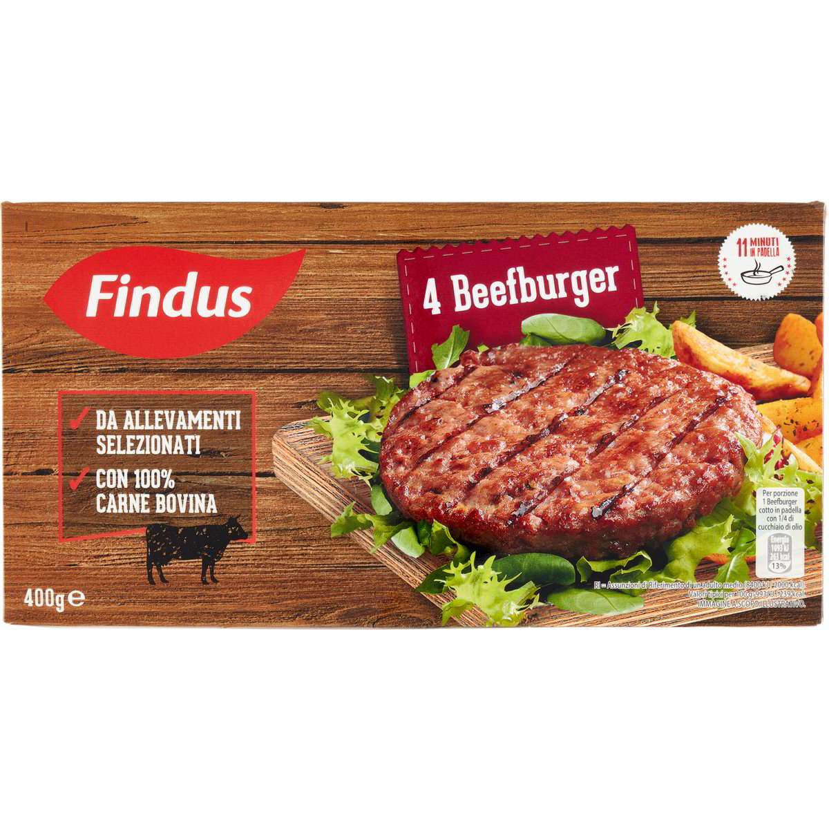 Hamburger beefburger FINDUS 400 G - Coop Shop
