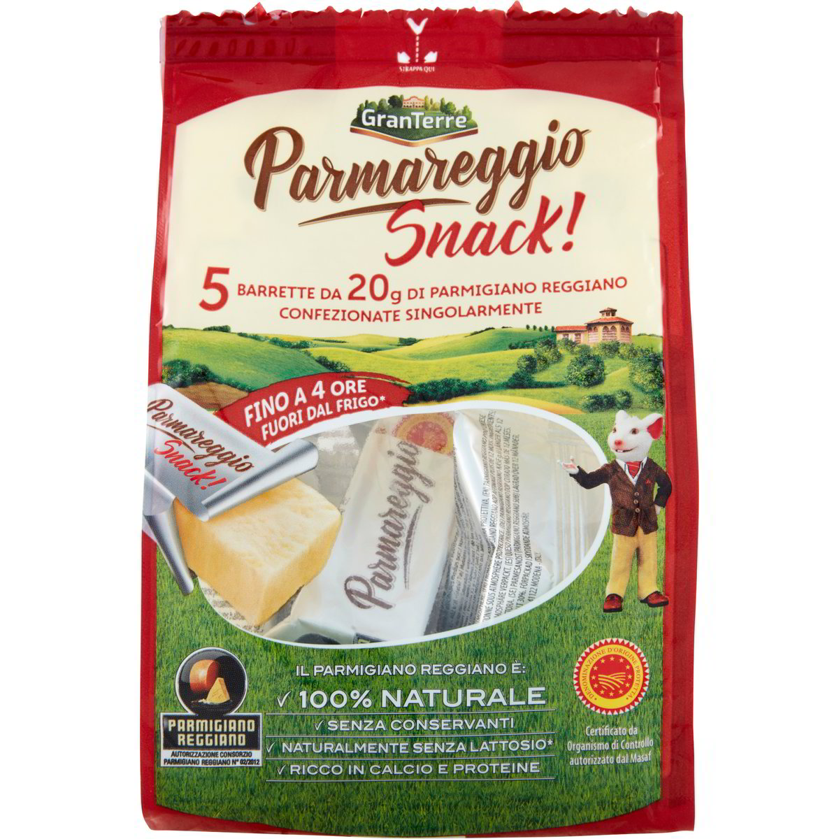 Parmigiano reggiano DOP snacks 12 mesi PARMAREGGIO 5 X 20 G - Coop Shop