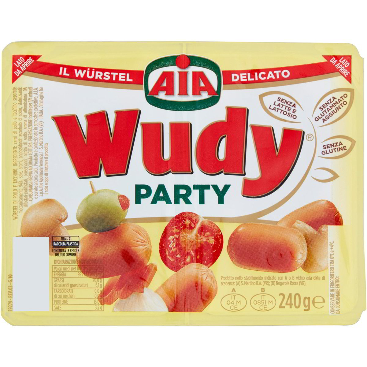 Wurstel wudy party AIA 240 G - Coop Shop