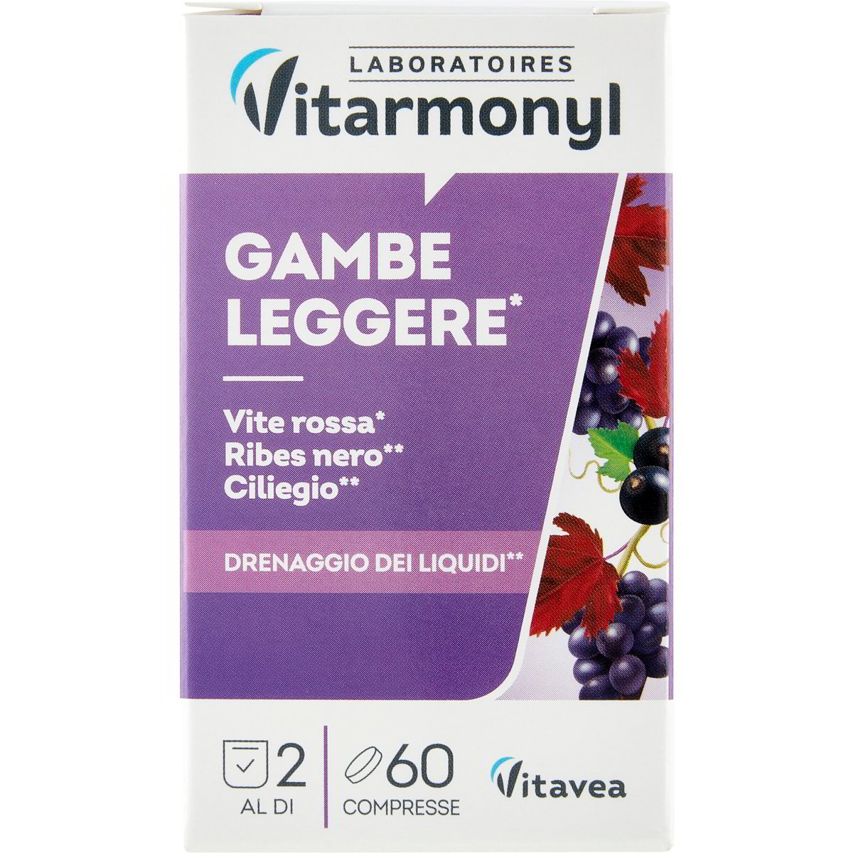 Integratore vite rossa ribes neo gambe leggere x60 VITARMONYL 39 G ...