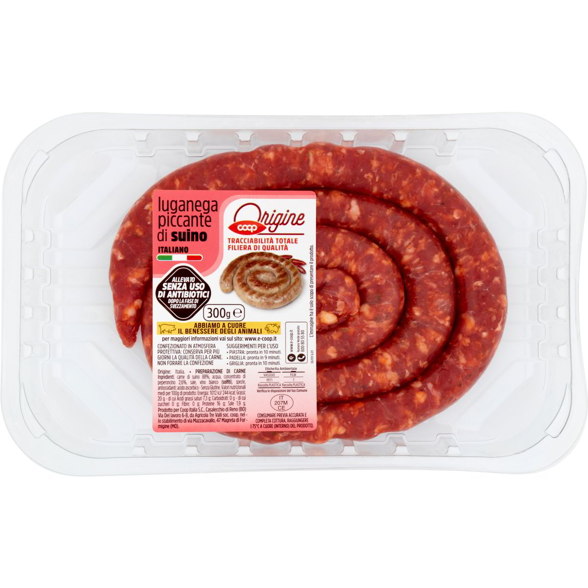 Salsiccia piccante COOP 300 G - Coop Shop
