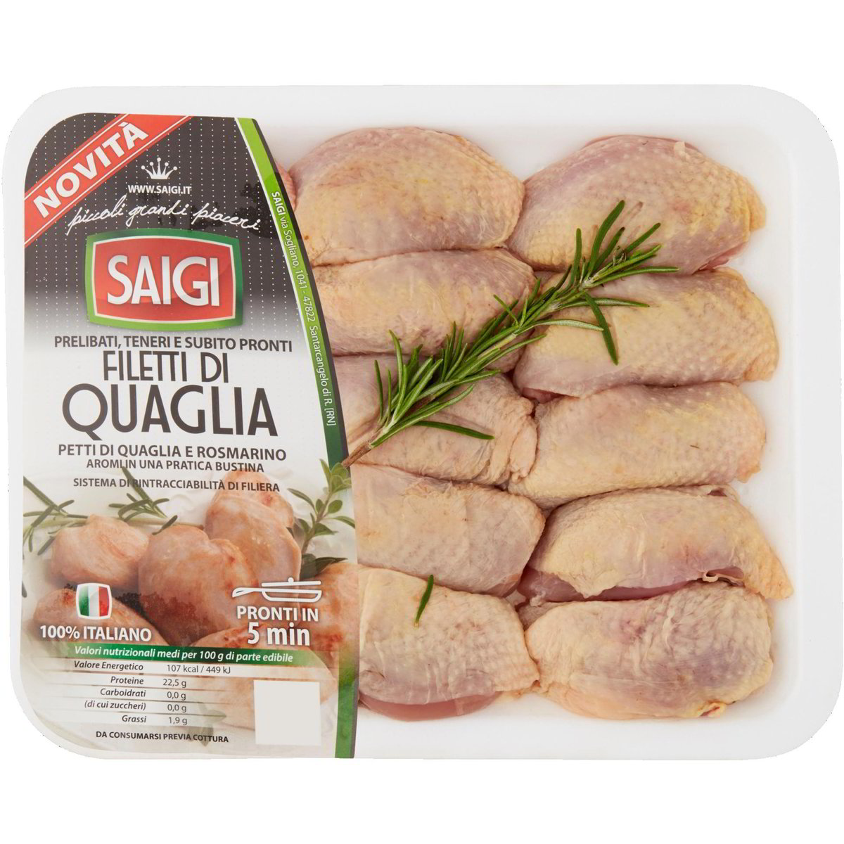 Quaglia filetti SAGI 300 GR - Coop Shop