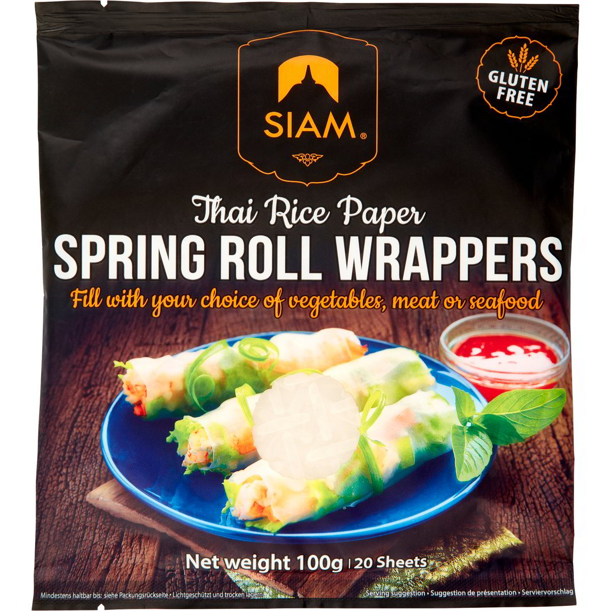 Spring roll wrappers thai rice paper x20 DE SIAM 100 G - Coop Shop