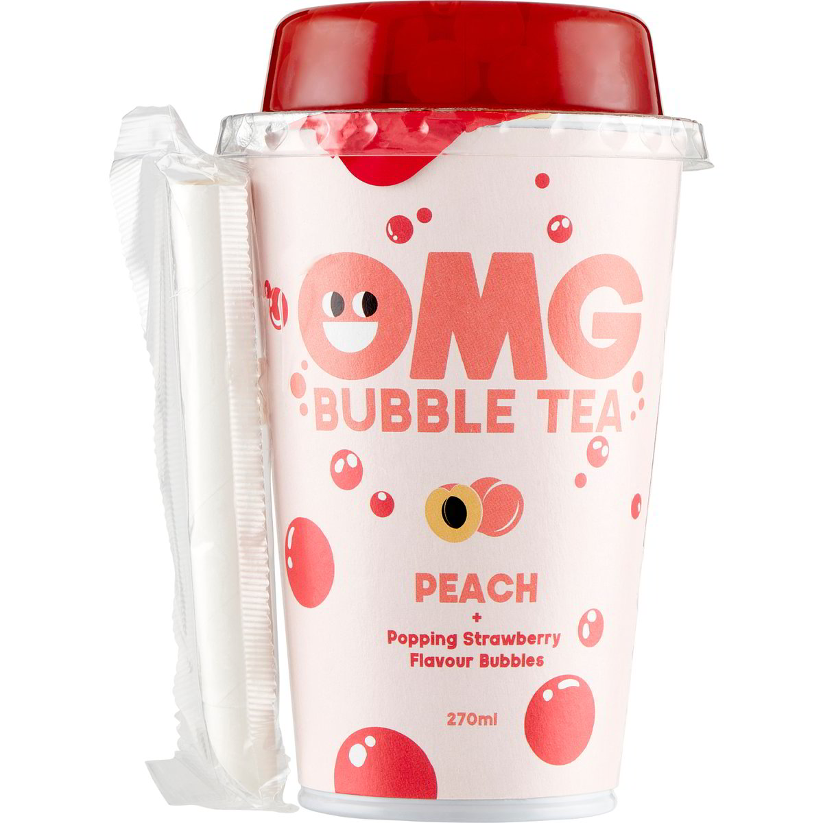 Tè verde bubble tea con pesca e succo di fragola OMG 270 ML - Coop Shop