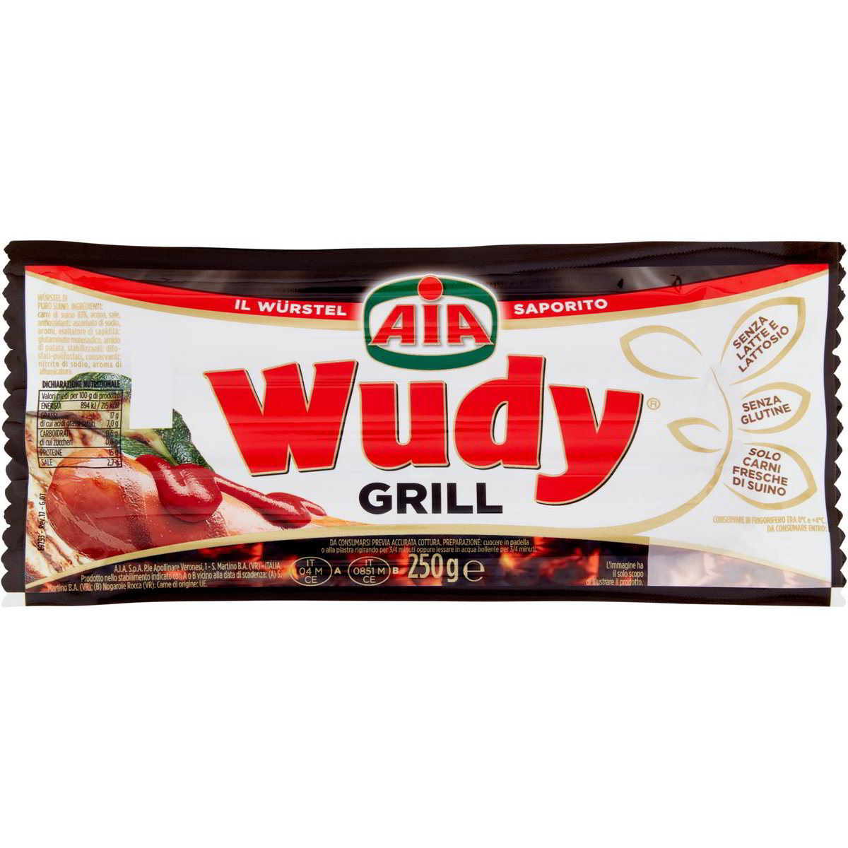 Wurstel di suino grill AIA 250 G - Coop Shop