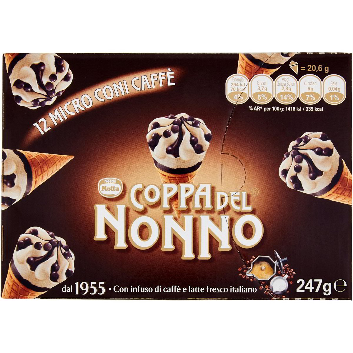 Coppa del nonno microconi caffè MOTTA 247 G - Coop Shop