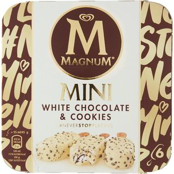 Magnum mini cioccolato bianco e cookies ALGIDA 6 X 45 G - Coop Shop