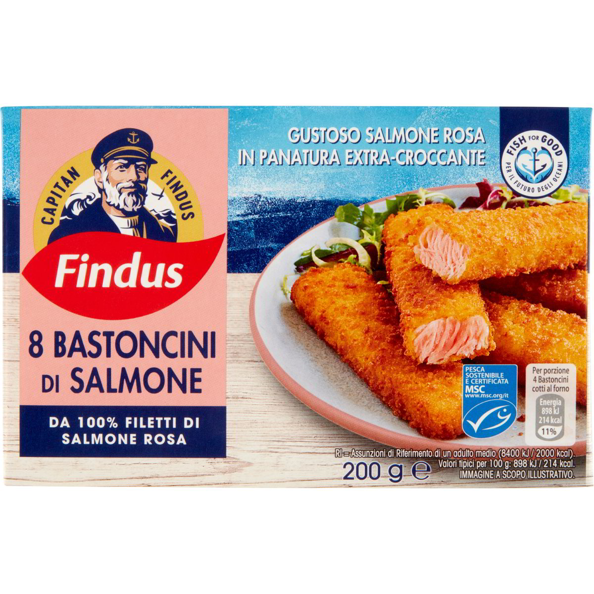 Salmone 8 bastoncini CAPITAN FINDUS 200 G - Coop Shop