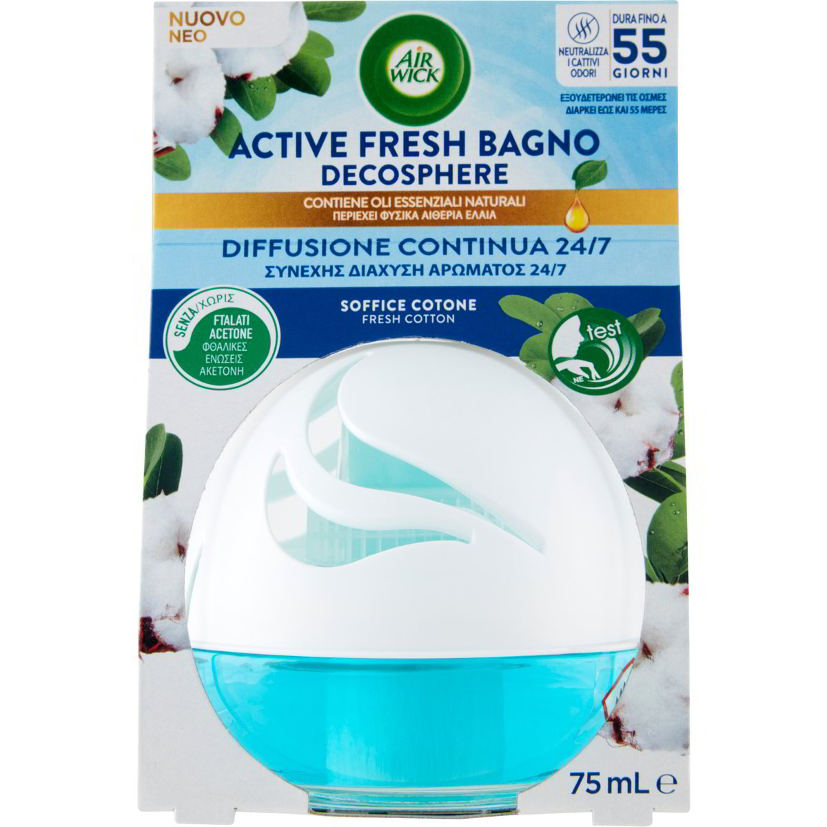 Deodorante bagno decosphere fresh cotton AIR WICK 75 ML - Coop Shop
